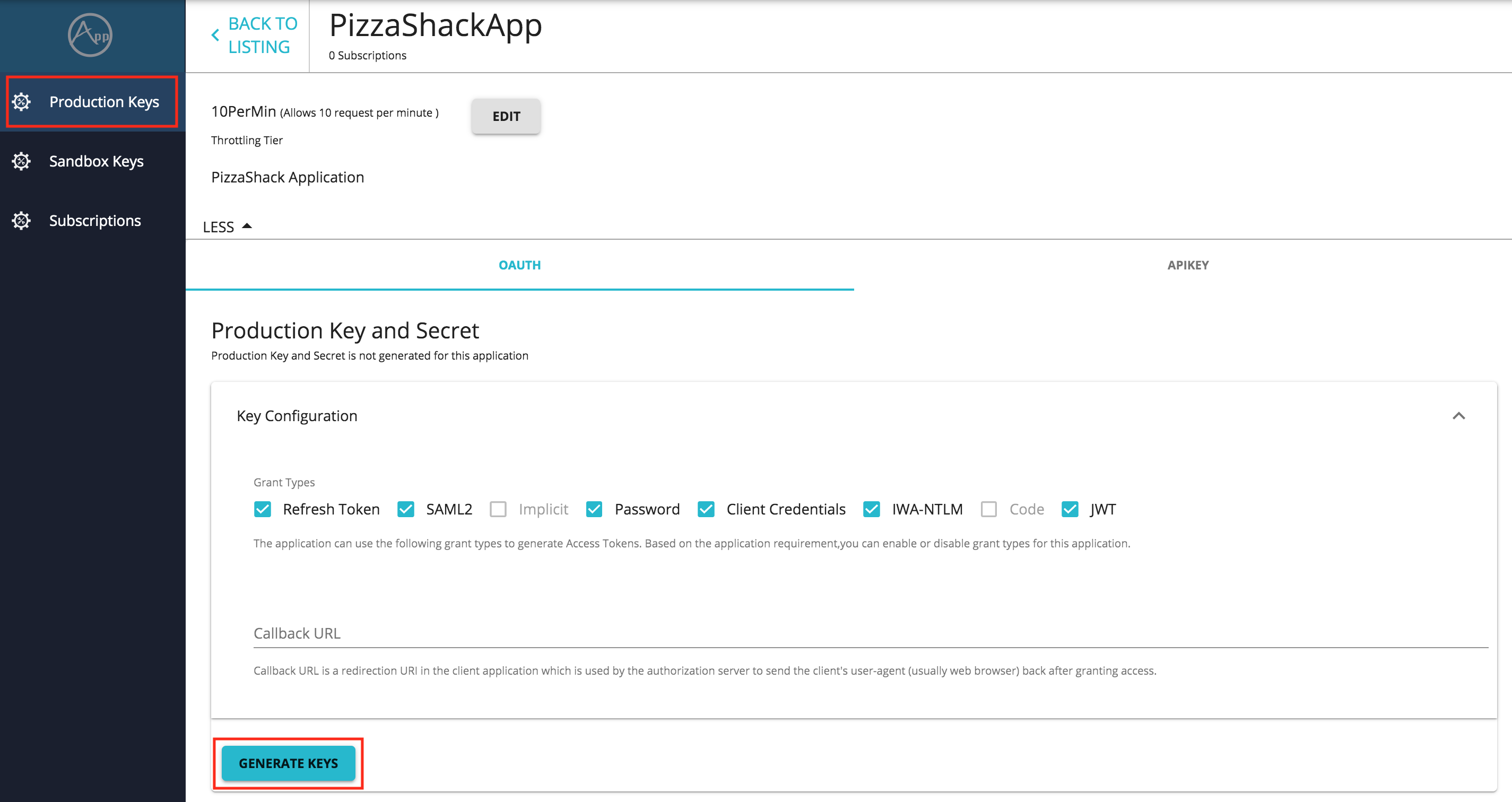 Application Keys - WSO2 API Manager Documentation 3.0.0
