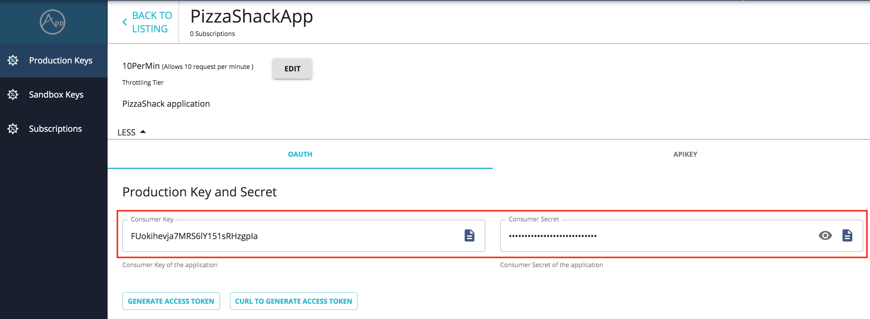 Application Keys - WSO2 API Manager Documentation 3.0.0