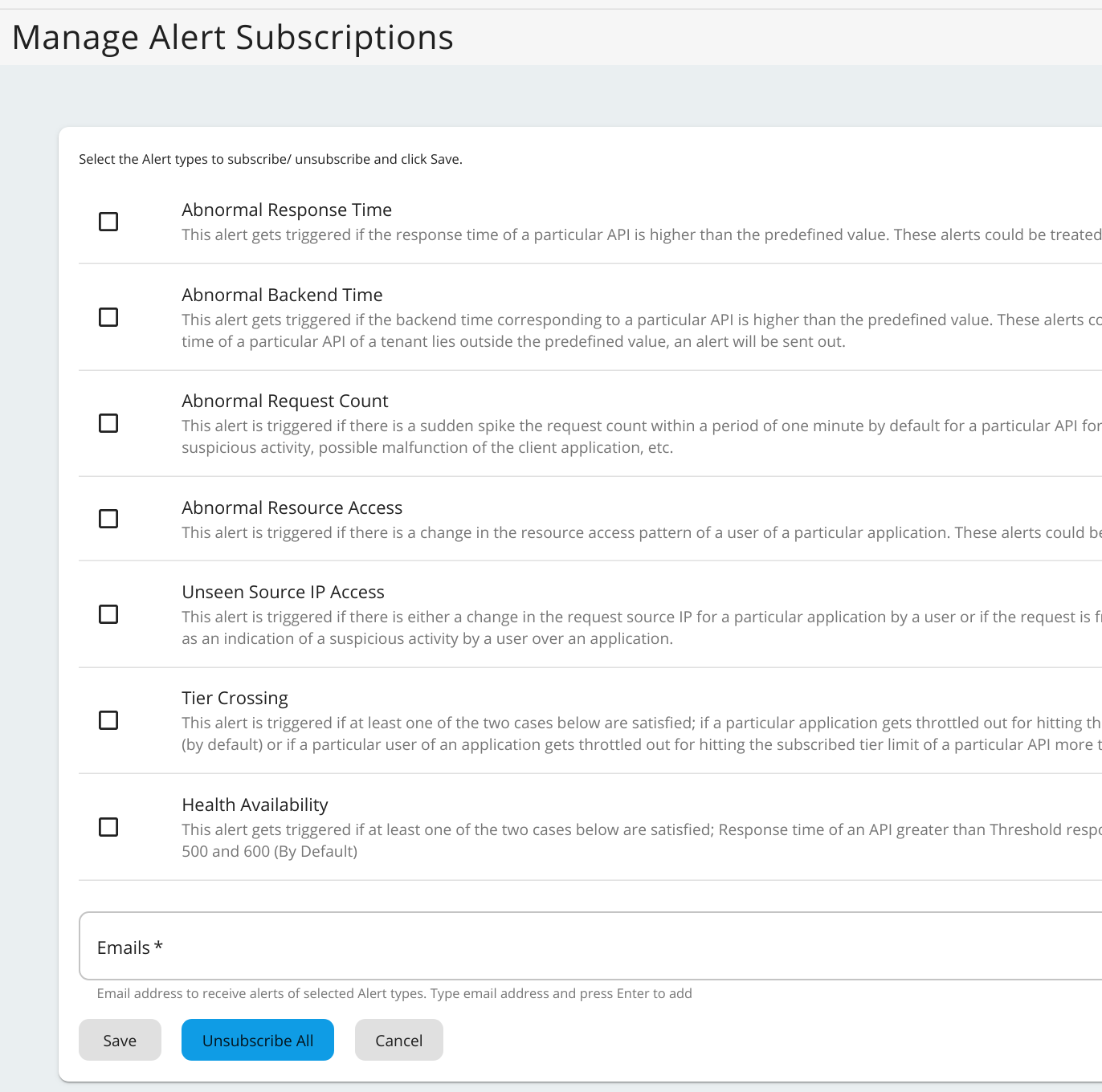 Subscribing for Alerts - WSO2 API Manager Documentation 3.2.0