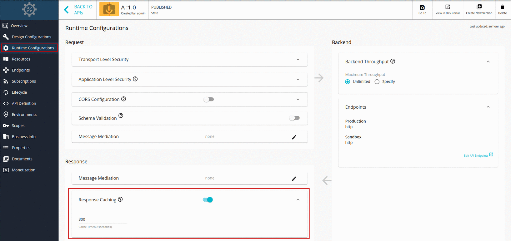 Response Caching - WSO2 API Manager Documentation 3.2.0