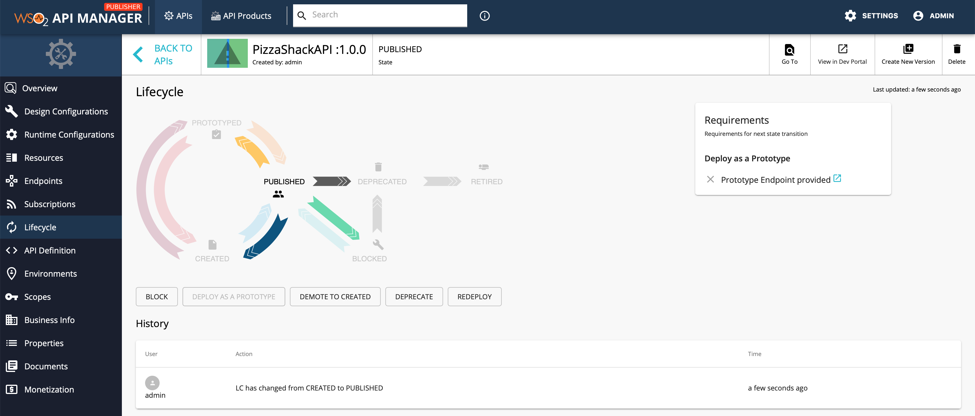 Extending the API Life Cycle - WSO2 API Manager Documentation 3.2.0