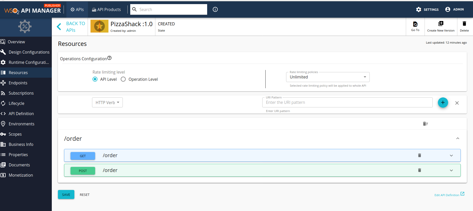Edit an API by Modifying the API Definition - WSO2 API Manager Documentation 3.2.0