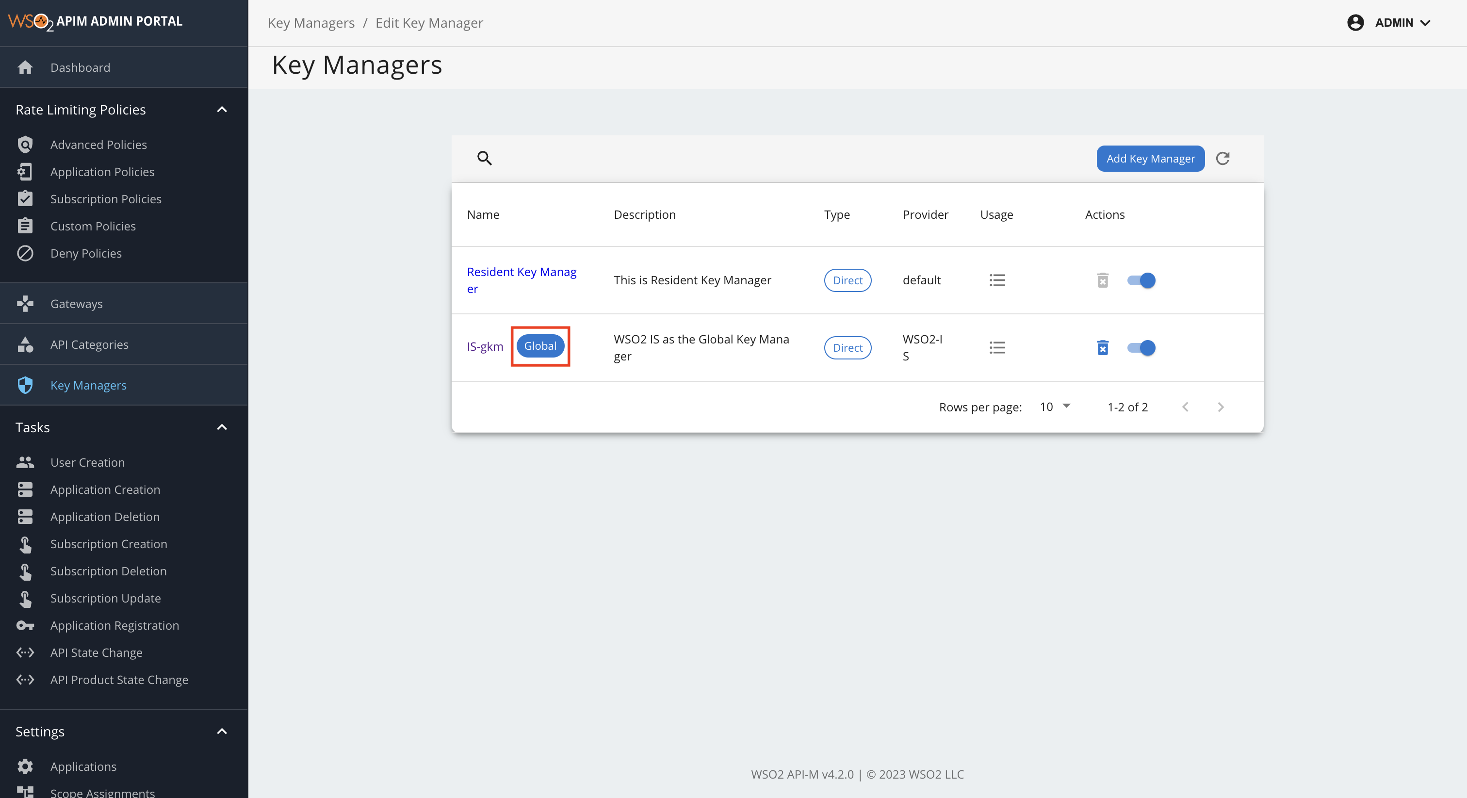 Configure the Global Key Manager - WSO2 API Manager Documentation 4.2.0