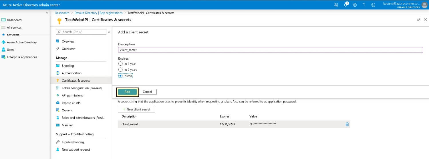 Setting up the Microsoft Dynamics365 Environment with Azure - WSO2 API Manager Documentation 4.2.0