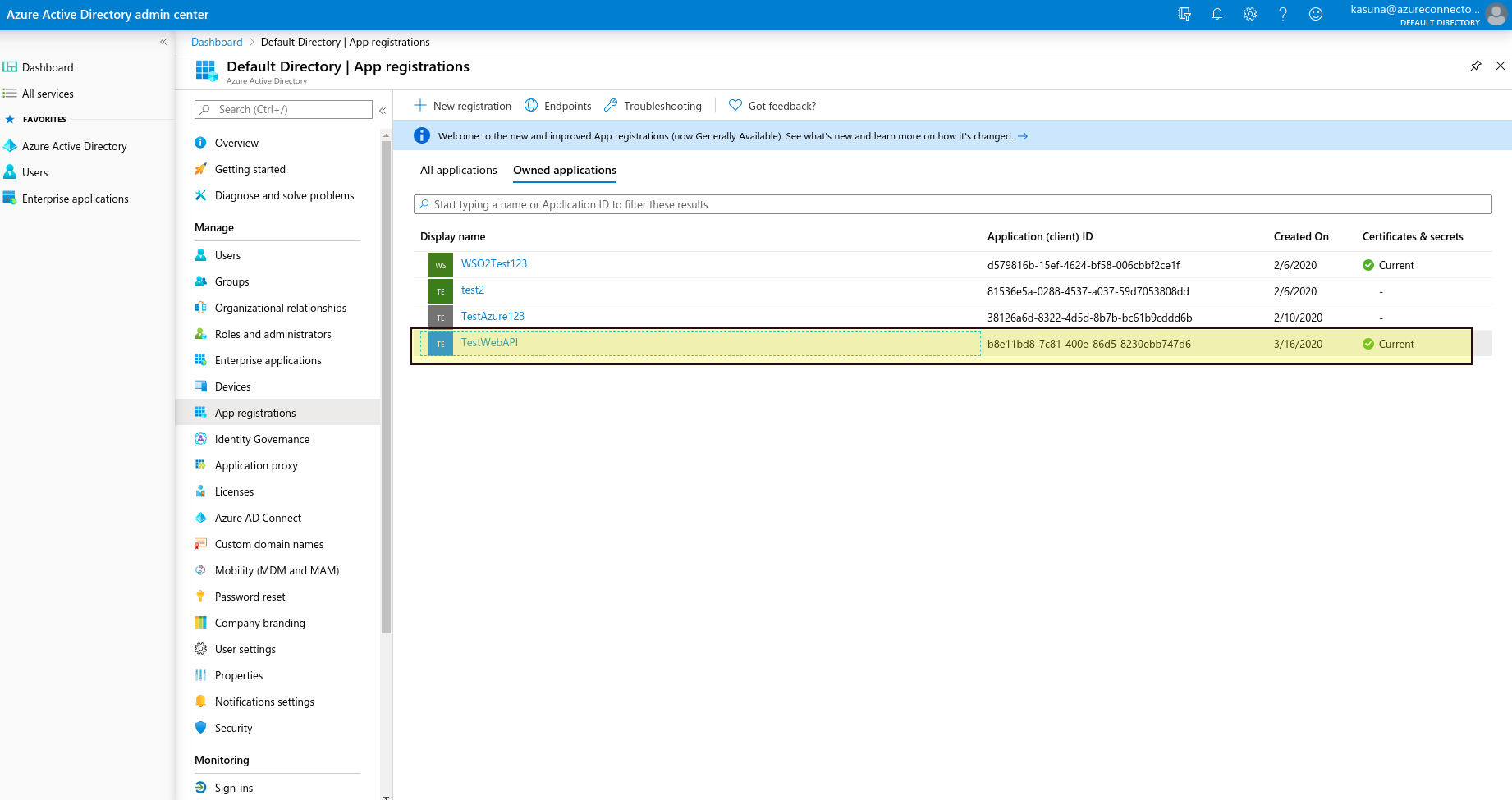 Setting up the Microsoft Dynamics365 Environment with Azure - WSO2 API Manager Documentation 4.2.0