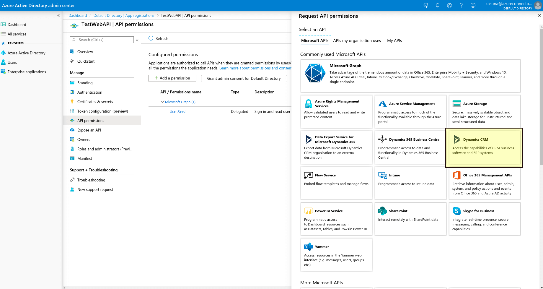 Setting up the Microsoft Dynamics365 Environment with Azure - WSO2 API Manager Documentation 4.2.0