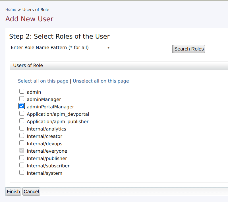 Manage Users for Admin Portal - WSO2 API Manager Documentation 4.3.0