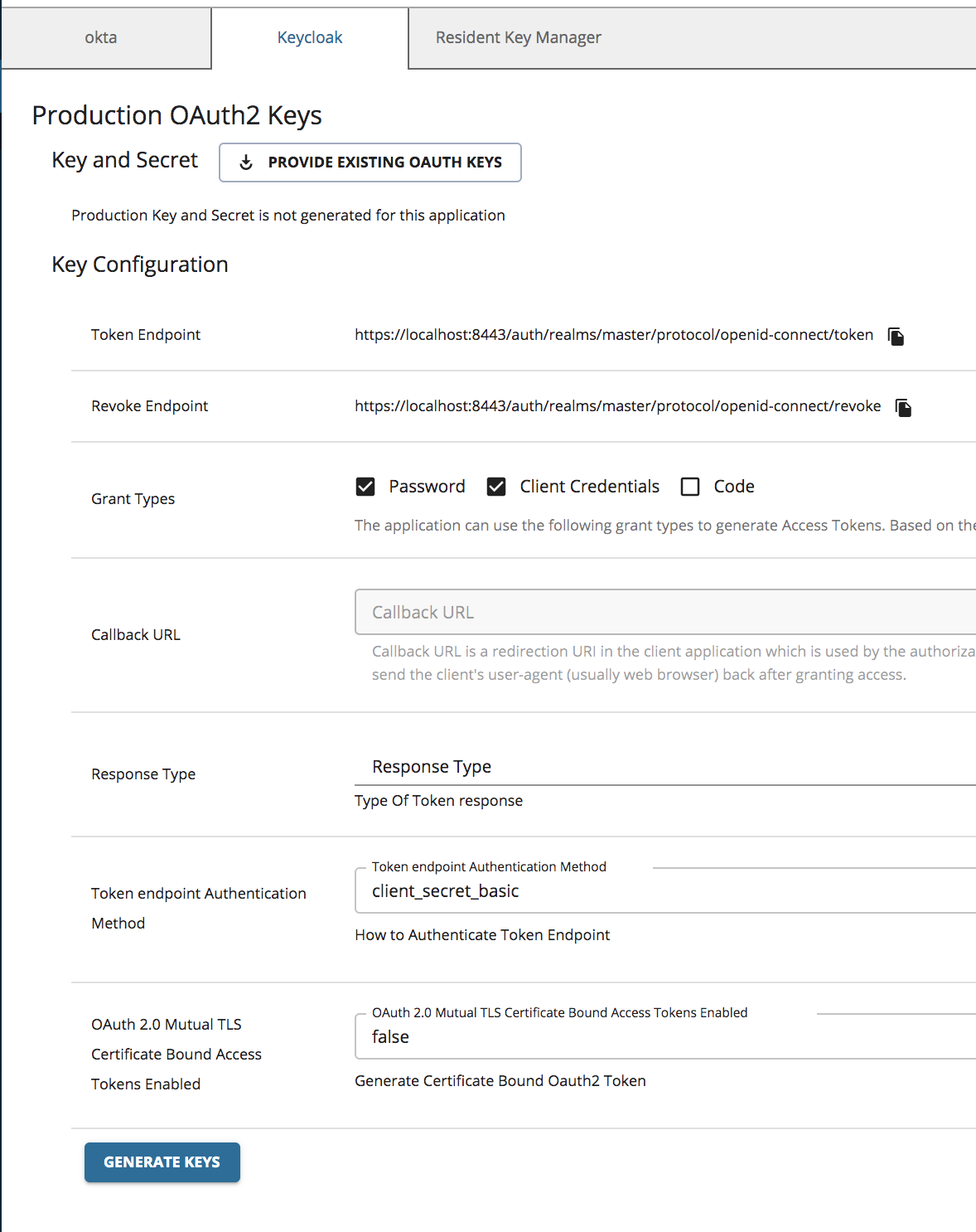 Application Keys - WSO2 API Manager Documentation 4.3.0