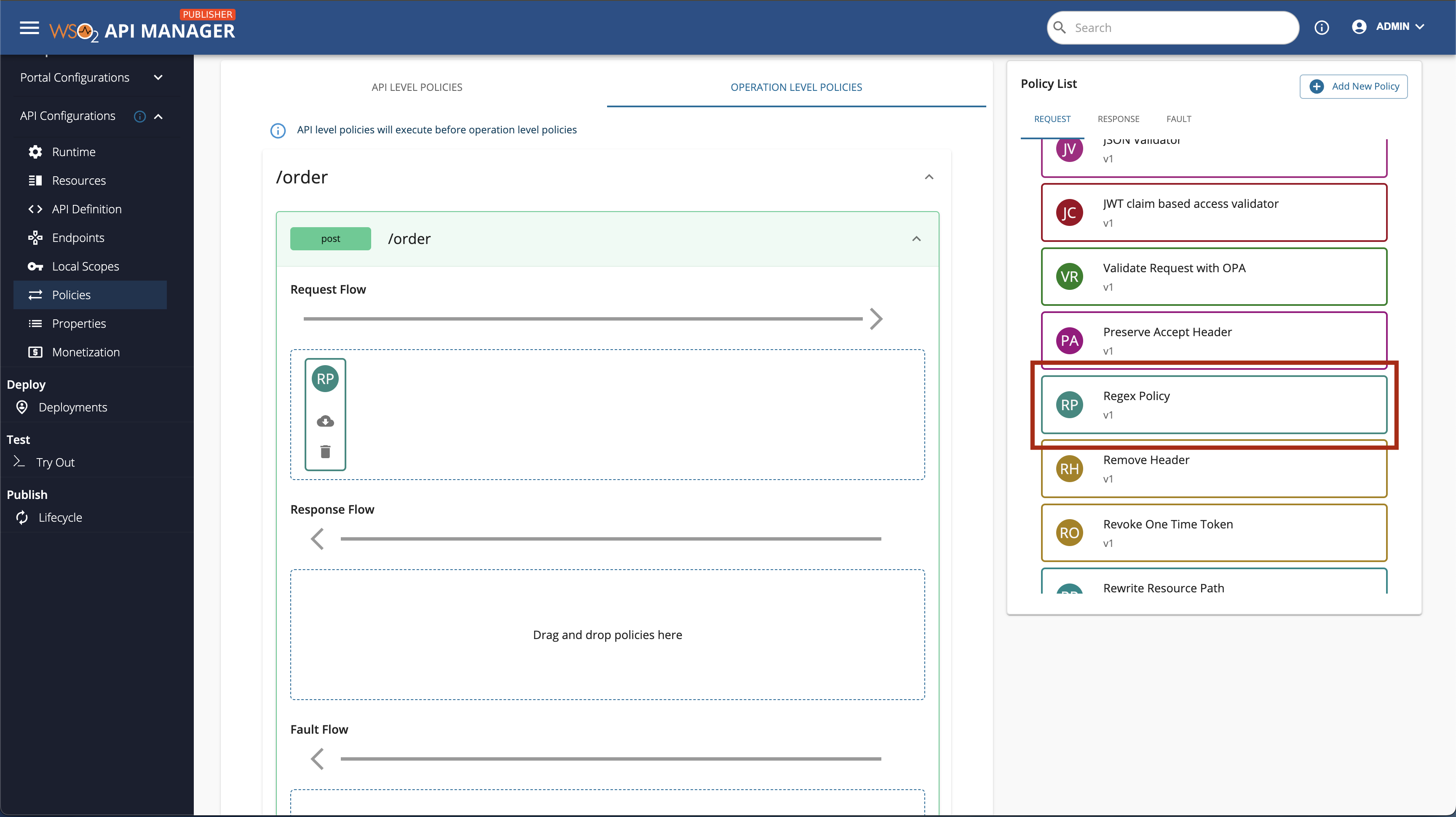 Regular Expression Threat Protection - WSO2 API Manager Documentation 4.3.0