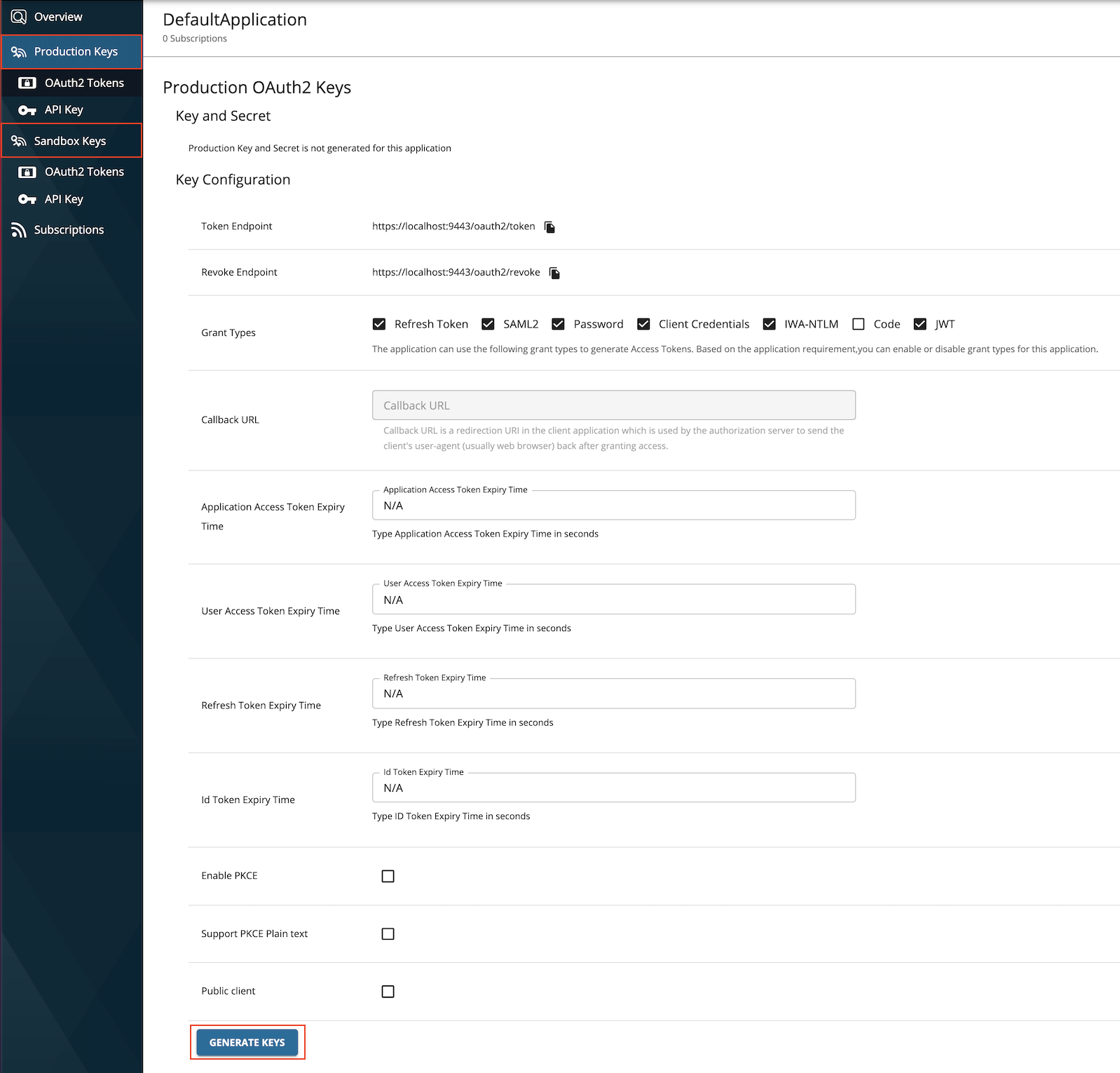 Application Keys - WSO2 API Manager Documentation 4.4.0