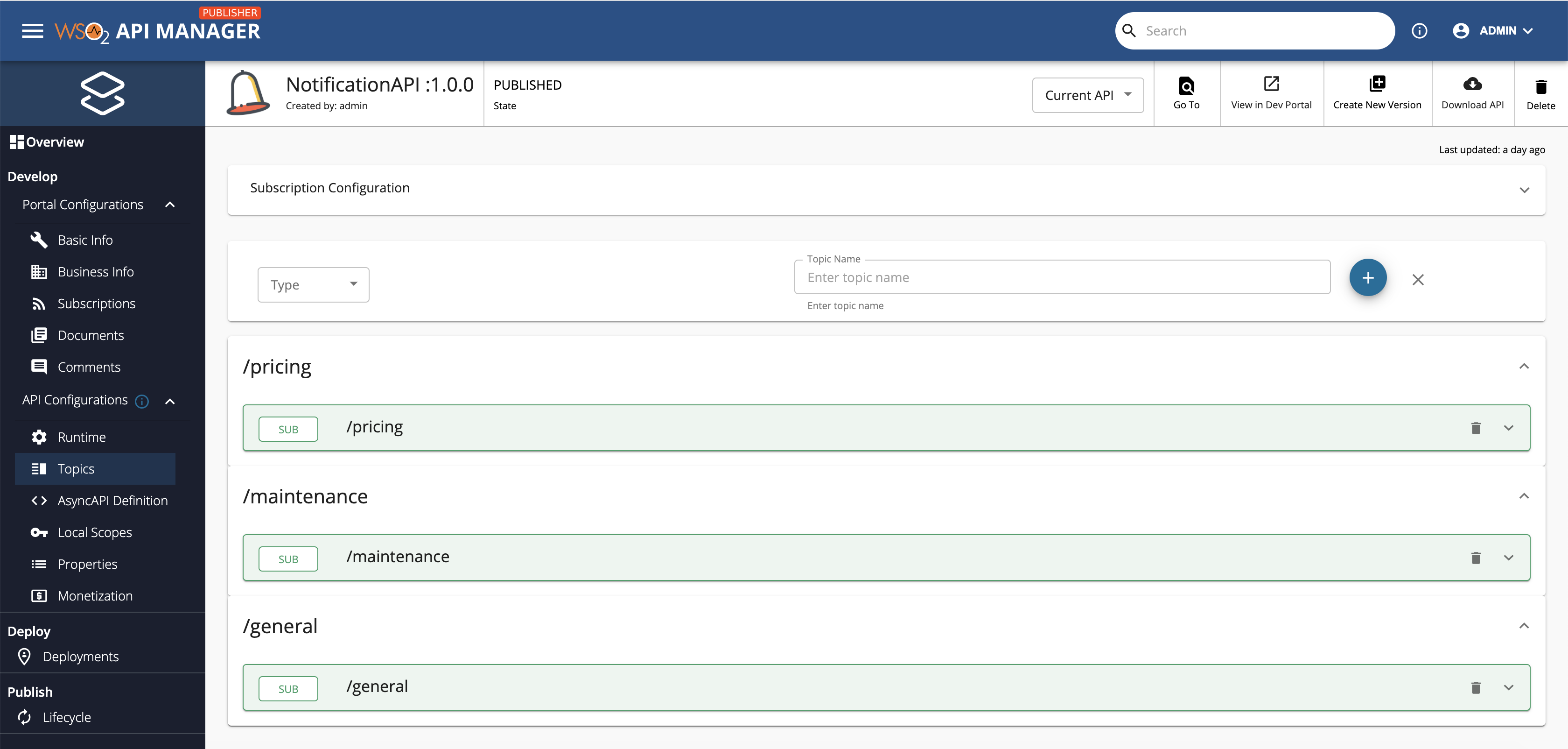 Scenario 10 - Notifications Using WebHooks - WSO2 API Manager Documentation 4.4.0