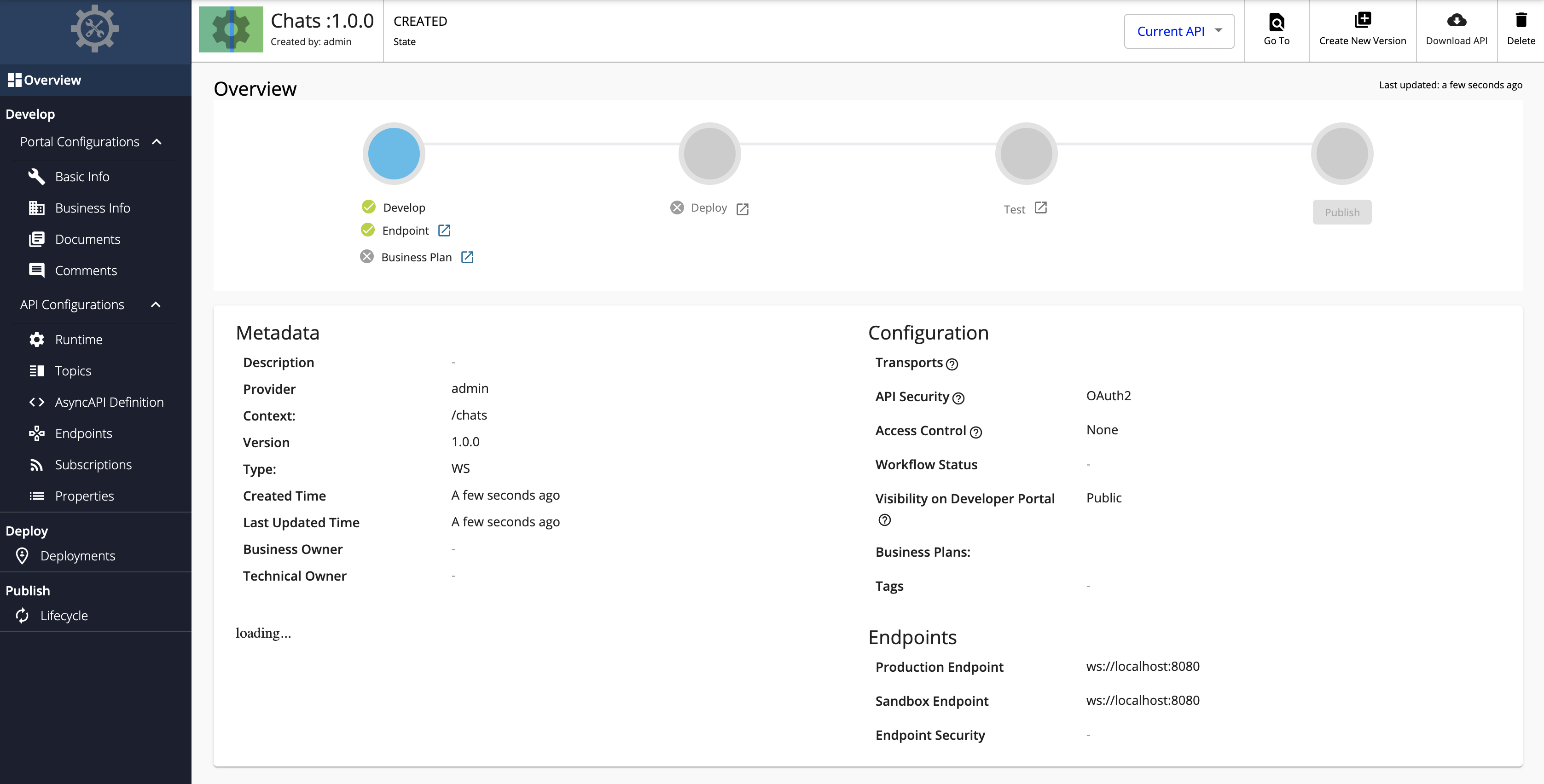 Create and Publish a WebSocket API - WSO2 API Manager Documentation 4.4.0