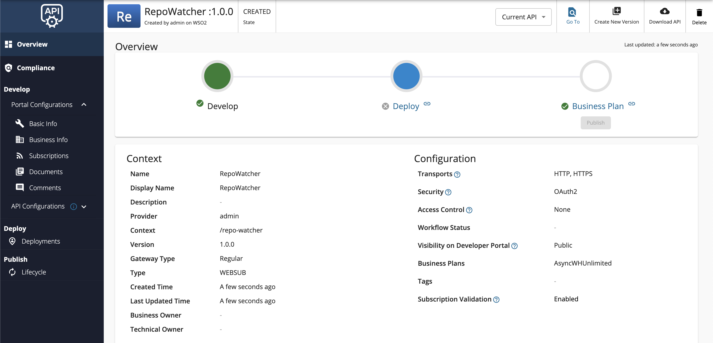 Create and Publish a WebSub/WebHook API - WSO2 API Manager Documentation
