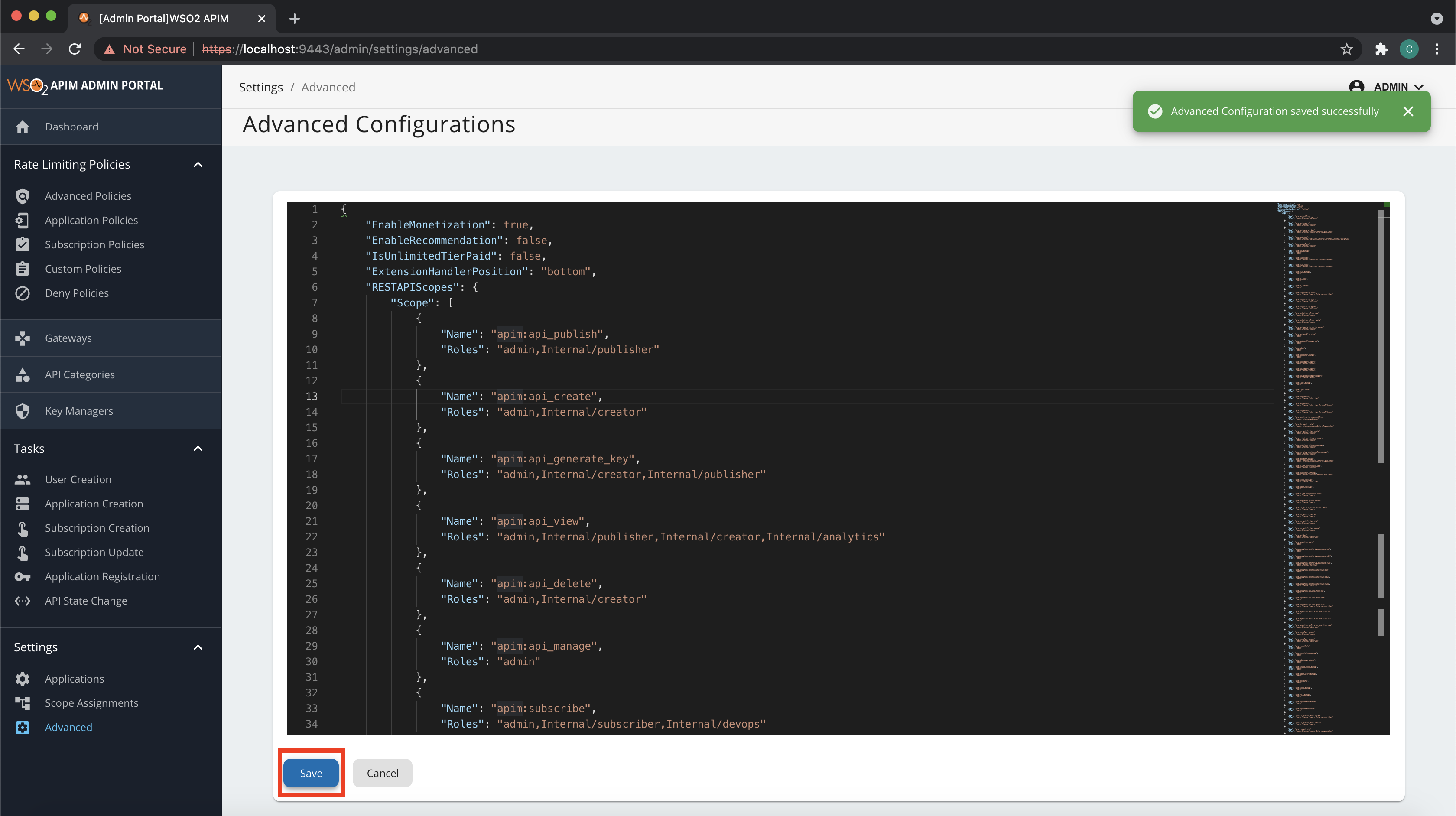 Advanced Configurations - WSO2 API Manager Documentation 4.2.0