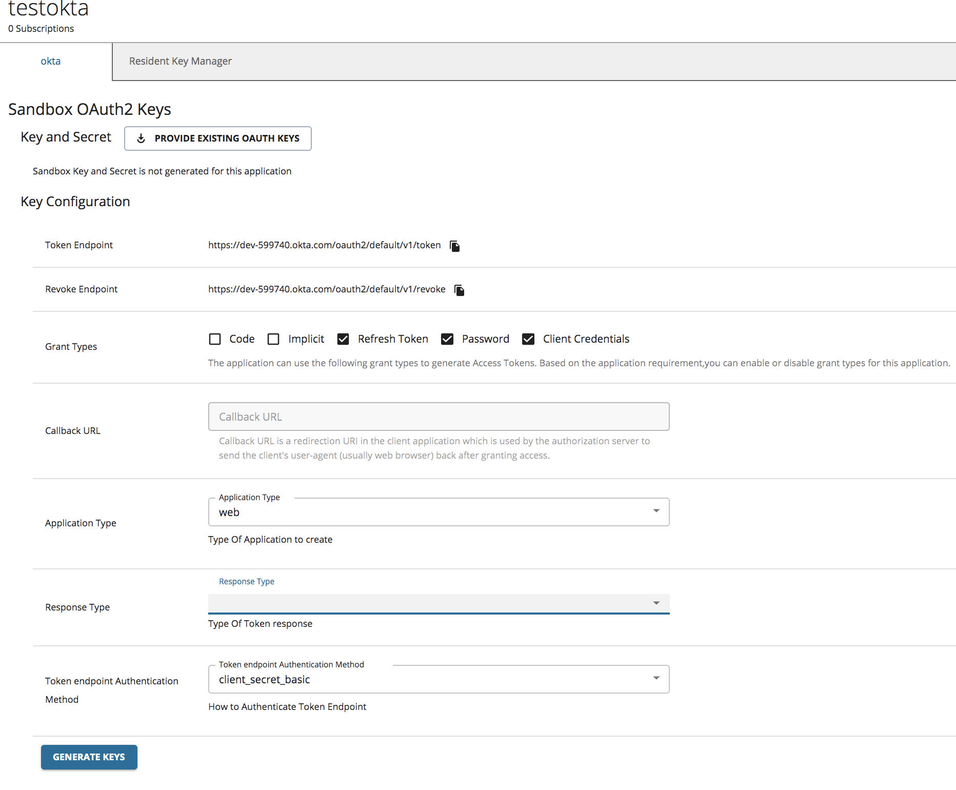 Application Keys - WSO2 API Manager Documentation 4.2.0